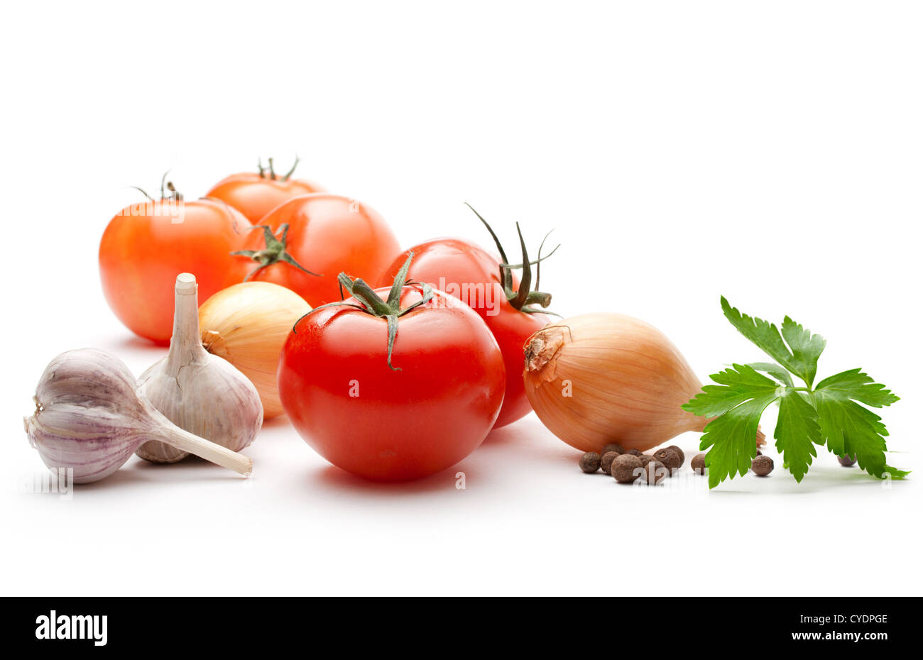 Vegetables on the white background Stock Photo - Alamy