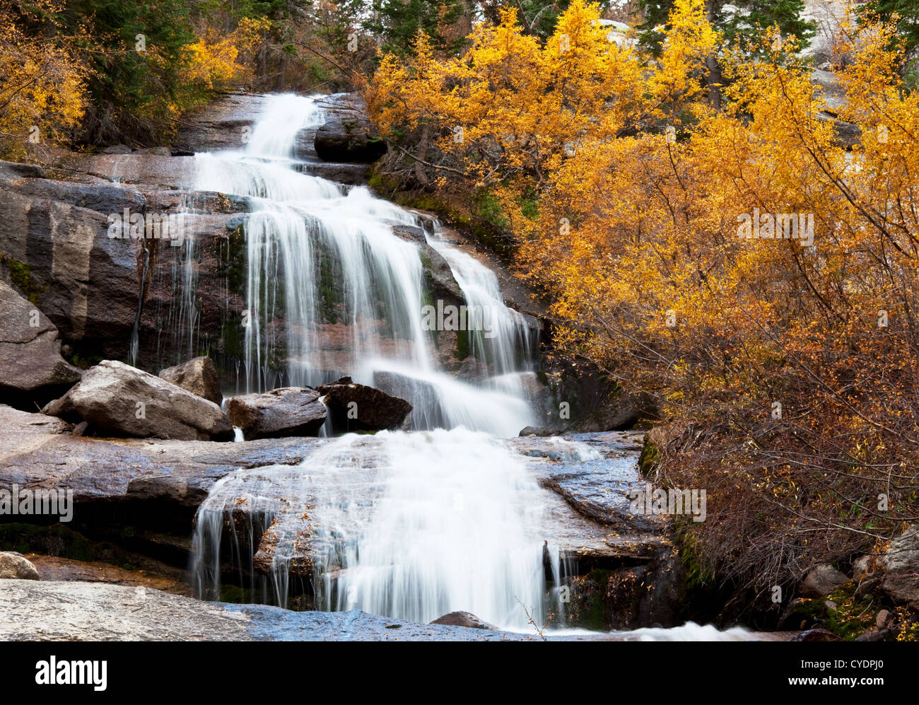 waterfall on Whitney Portal Stock Photo - Alamy