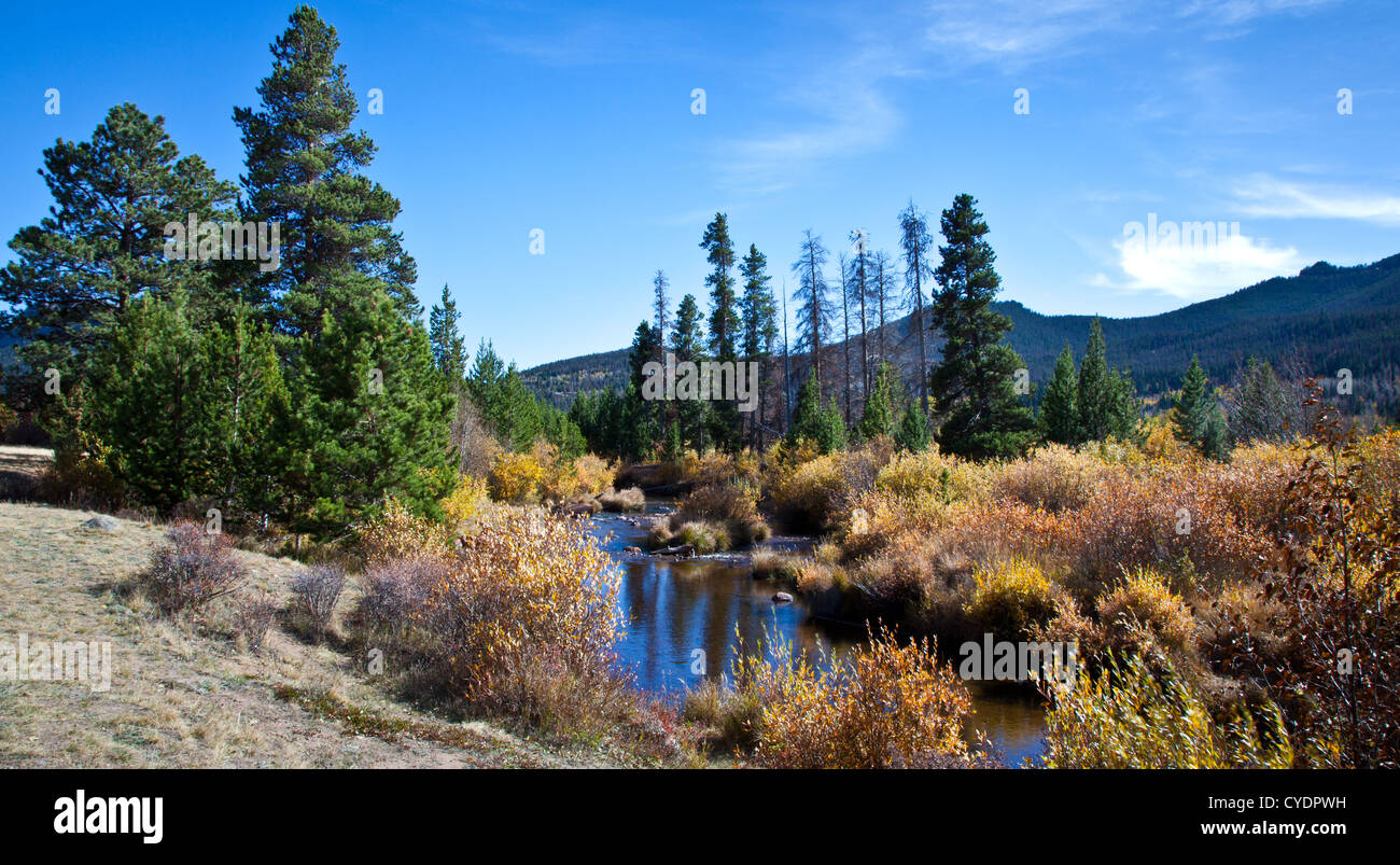 The big Thompson river as it makes its way through Rocky Mountain ...