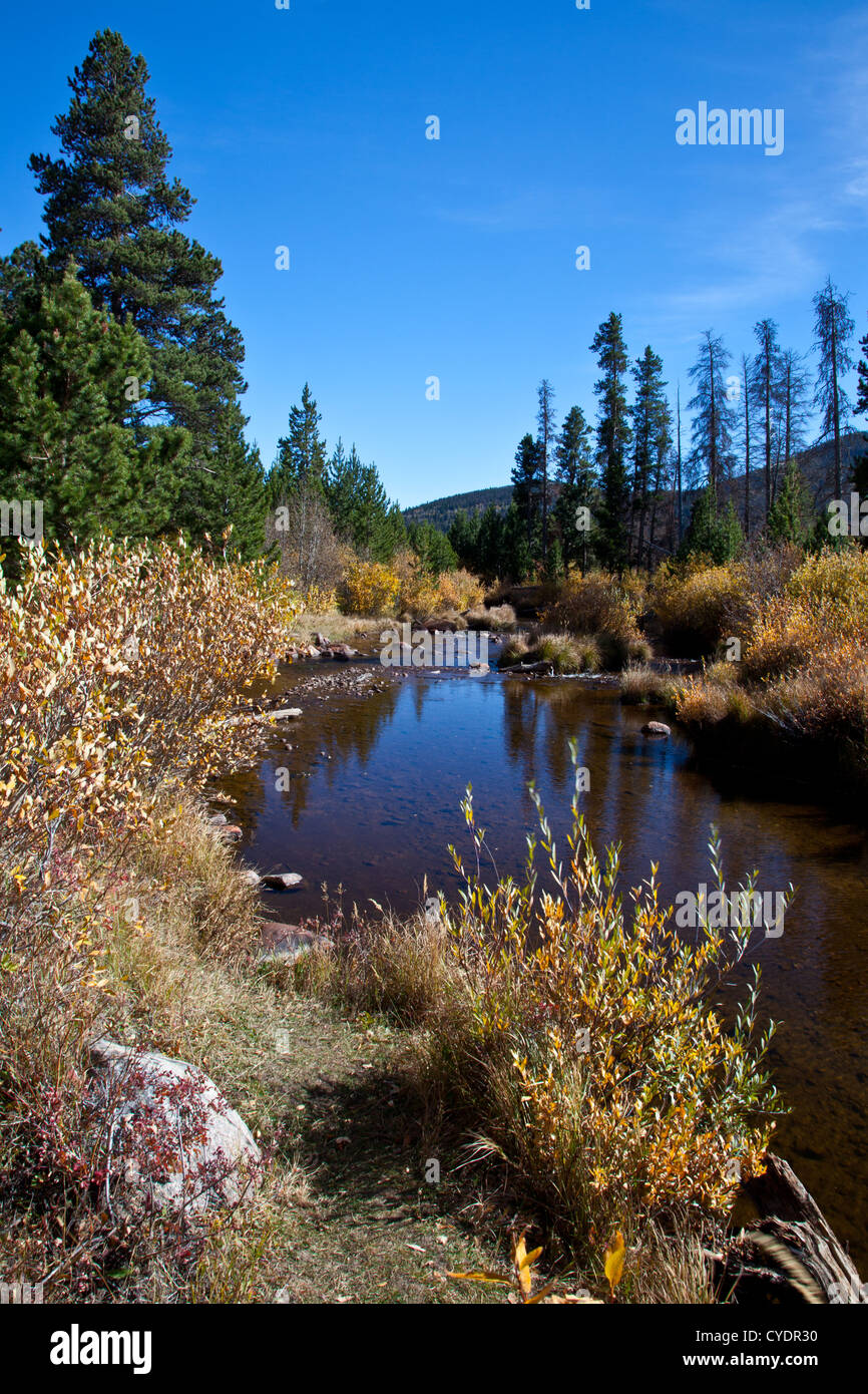 The big Thompson river as it makes its way through Rocky Mountain ...