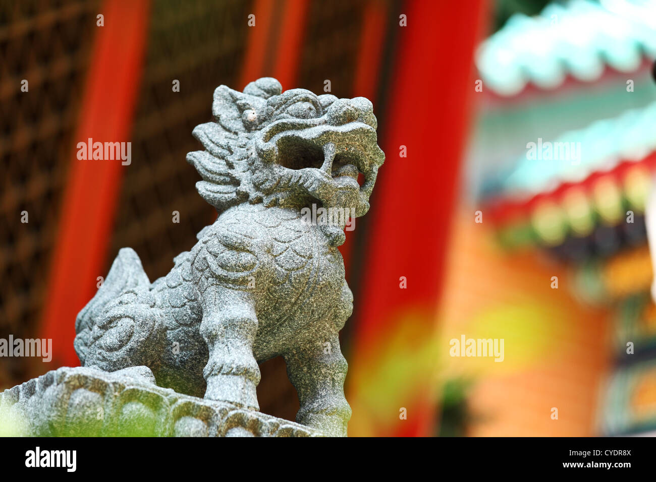 Chinese lion statue Stock Photo - Alamy