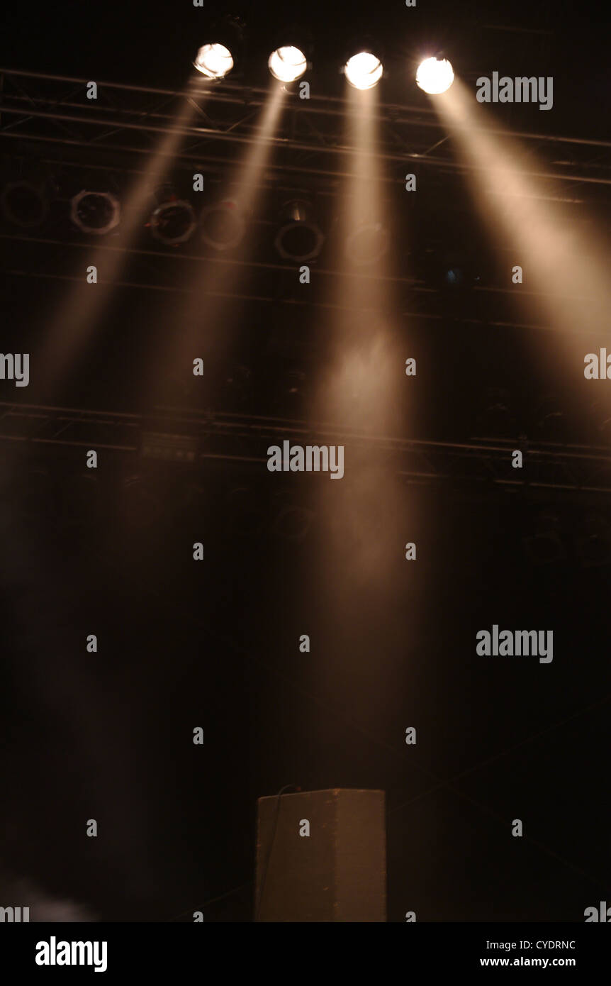 Disco lights at a big pop concert Stock Photo - Alamy