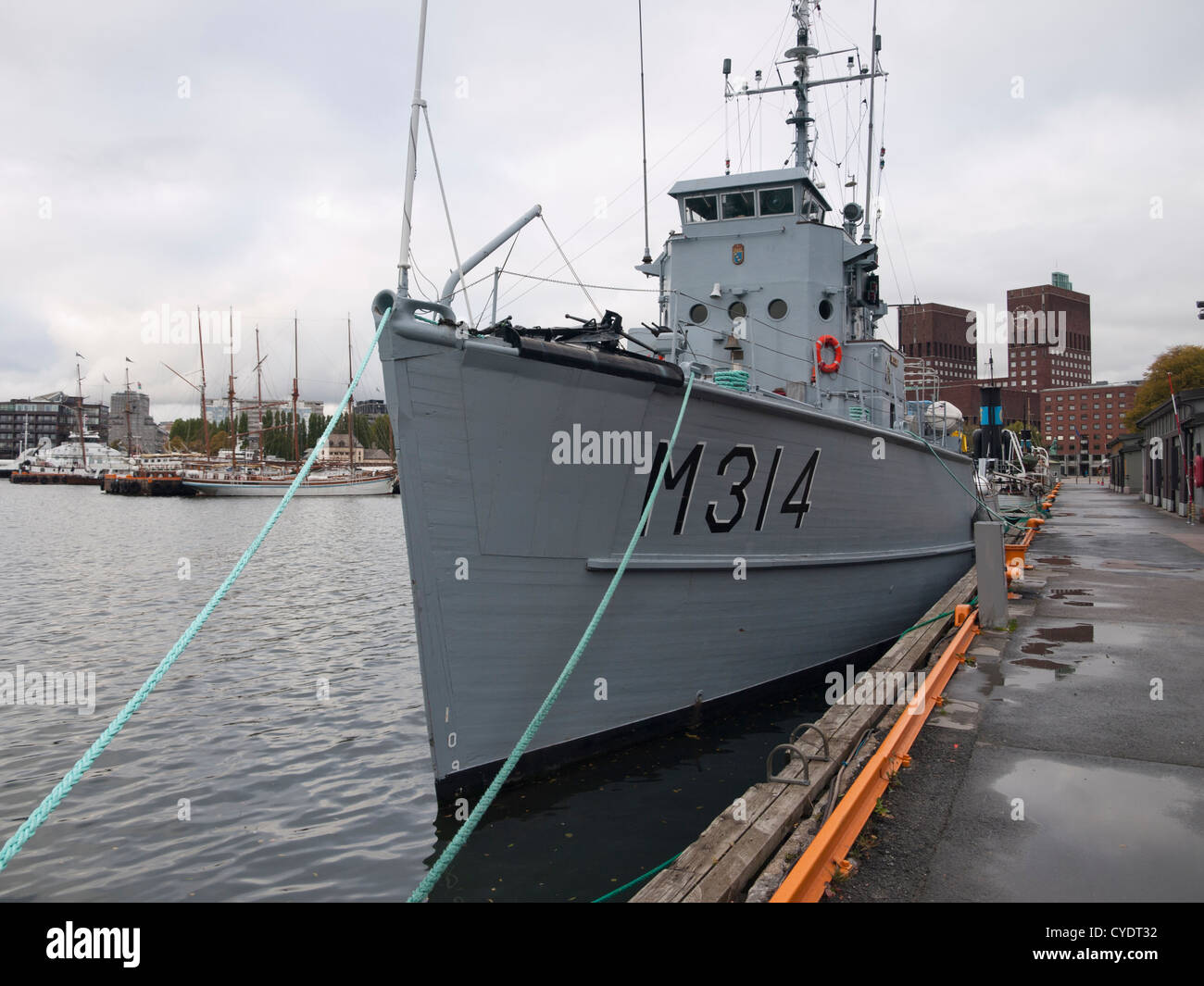 The Norwegian royal navy ship KNM Alta a minesweeper now museum ship ...