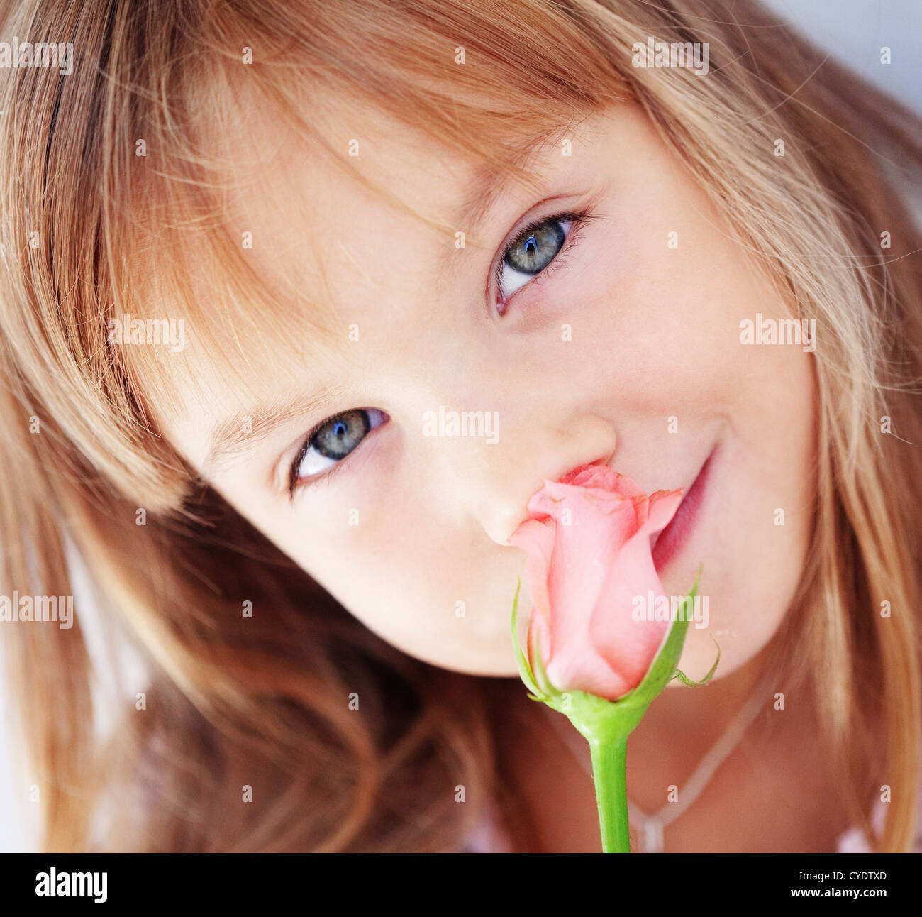 Adorable child holding rose hi-res stock photography and images - Alamy