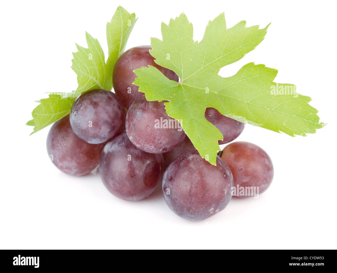 Red grapes isolated on white background Stock Photo - Alamy