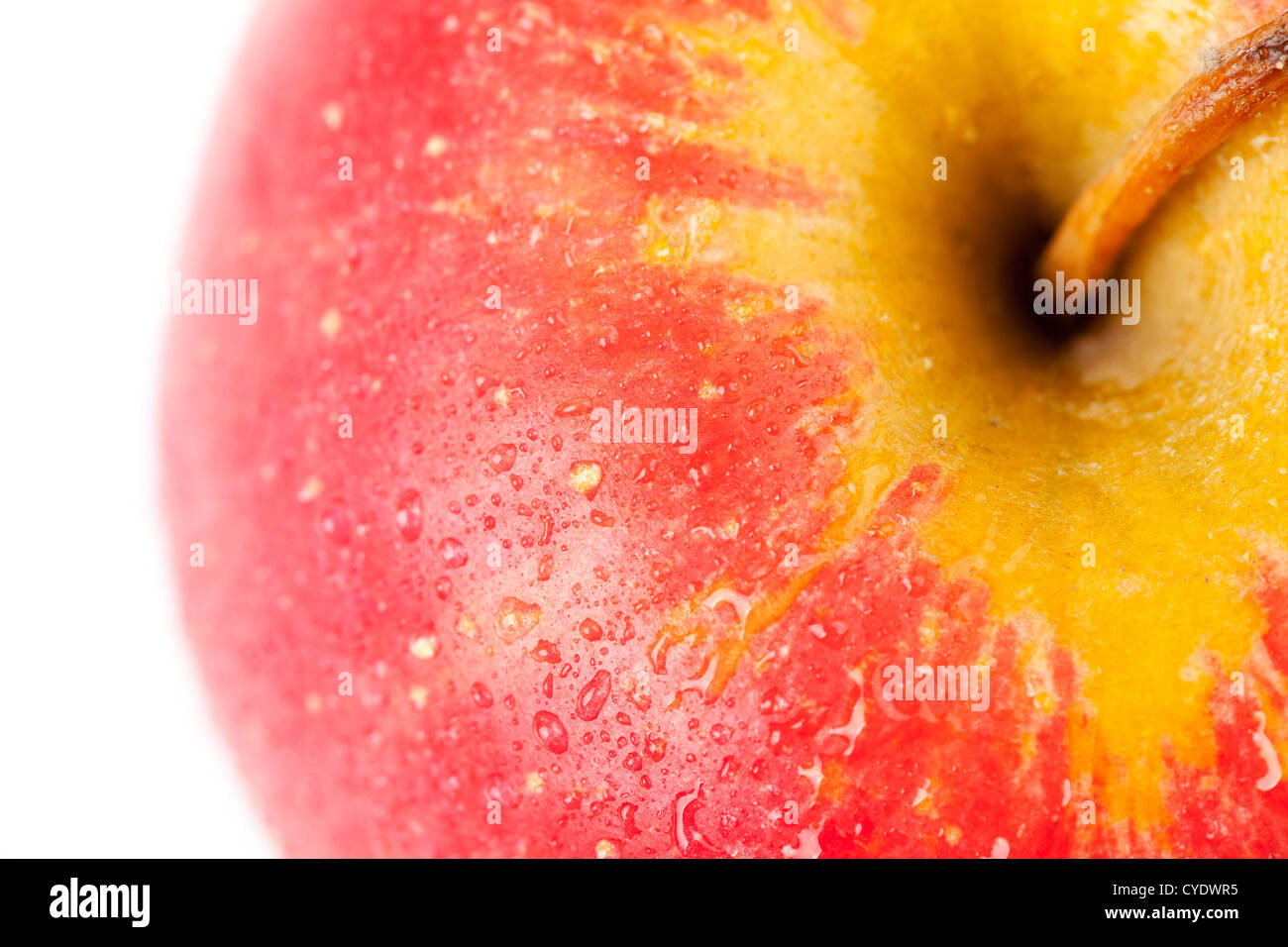 Red apple with water drops isolated on white background Stock Photo - Alamy