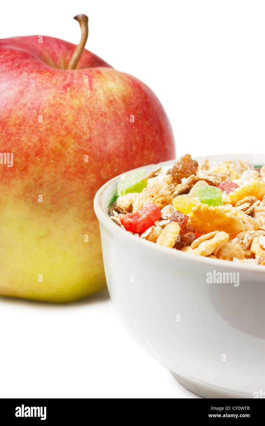 Muesli and apple Stock Photo - Alamy