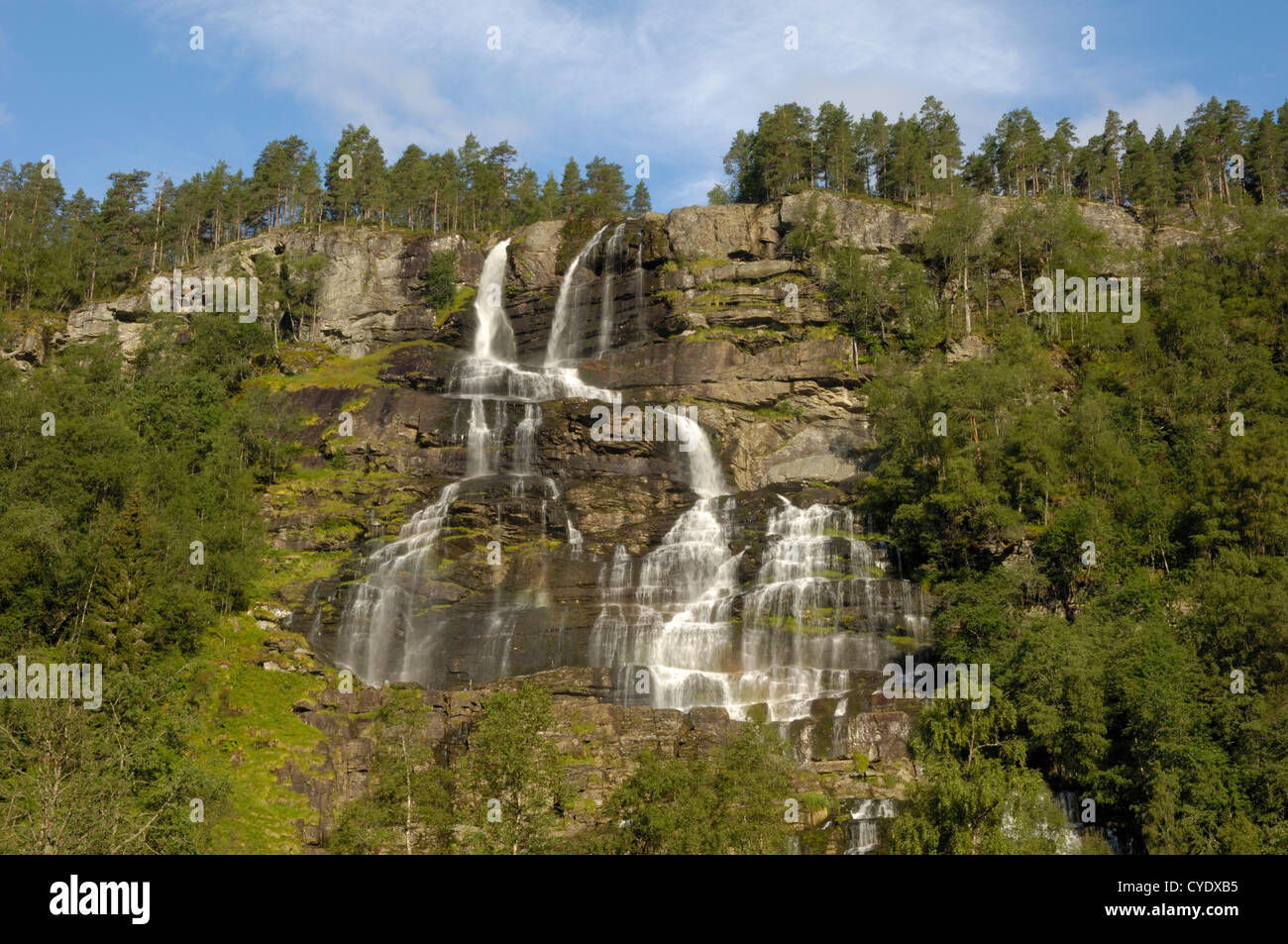 Tvindefossen Waterfall Voss Norway High Resolution Stock Photography ...