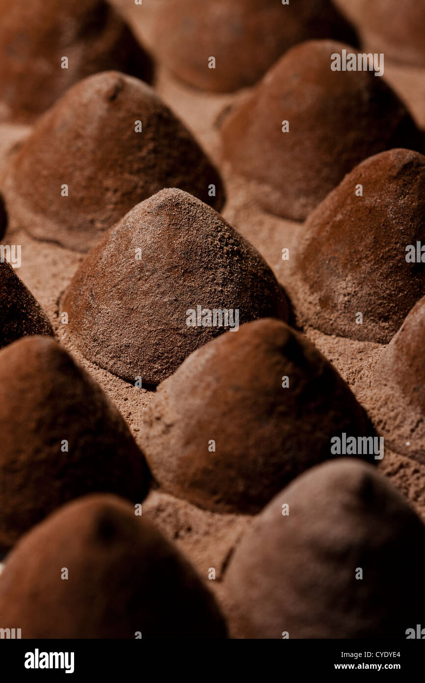 Close-up photograph of chocolate truffles Stock Photo - Alamy