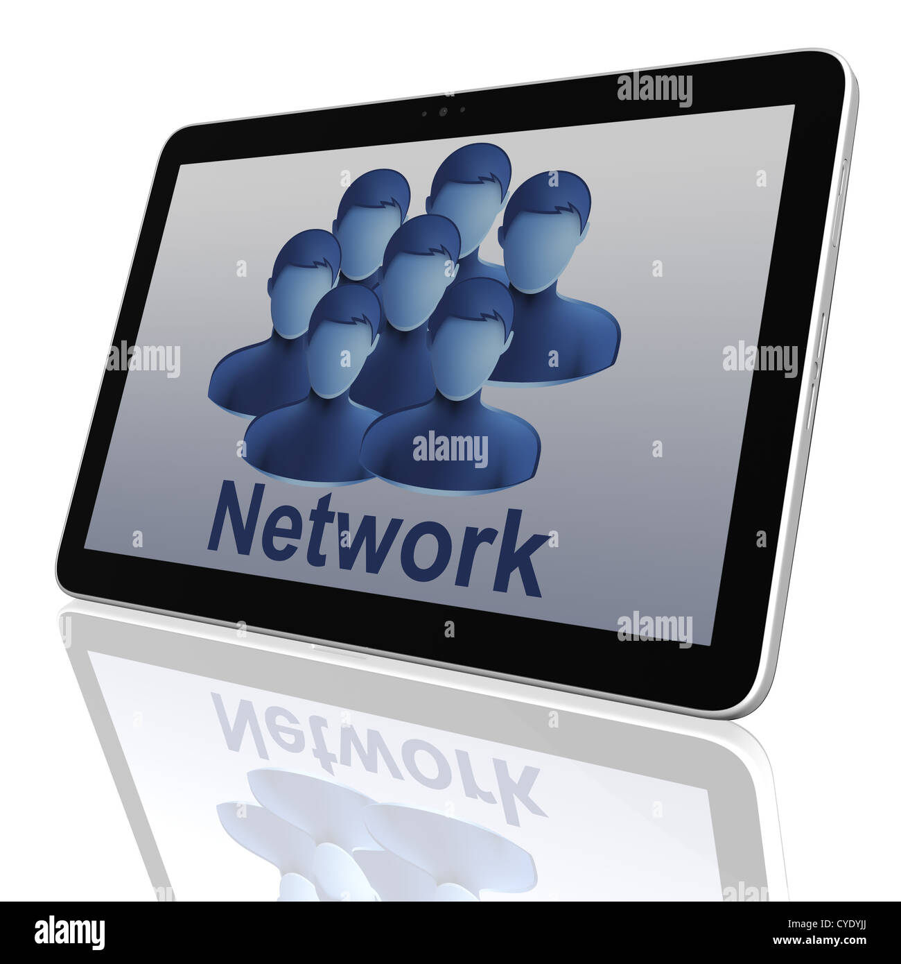 Social Network Group of Tablet Computers Stock Photo - Alamy