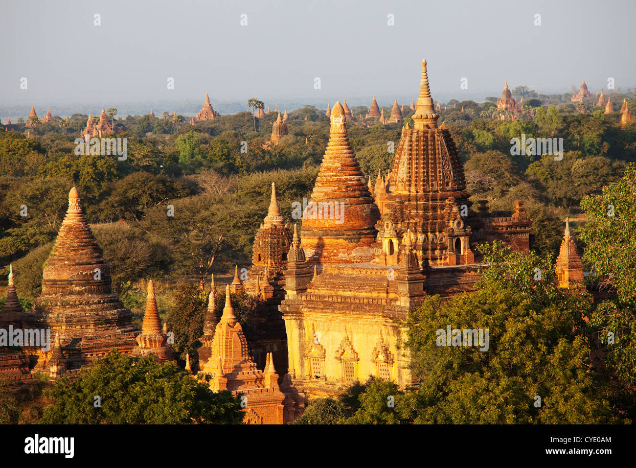 Bagan at sunset in Myanmar Stock Photo - Alamy
