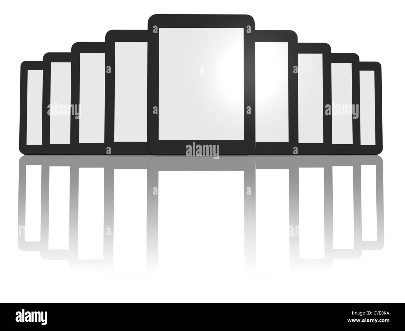 Group of Two Tablet Computers on white background Stock Photo - Alamy