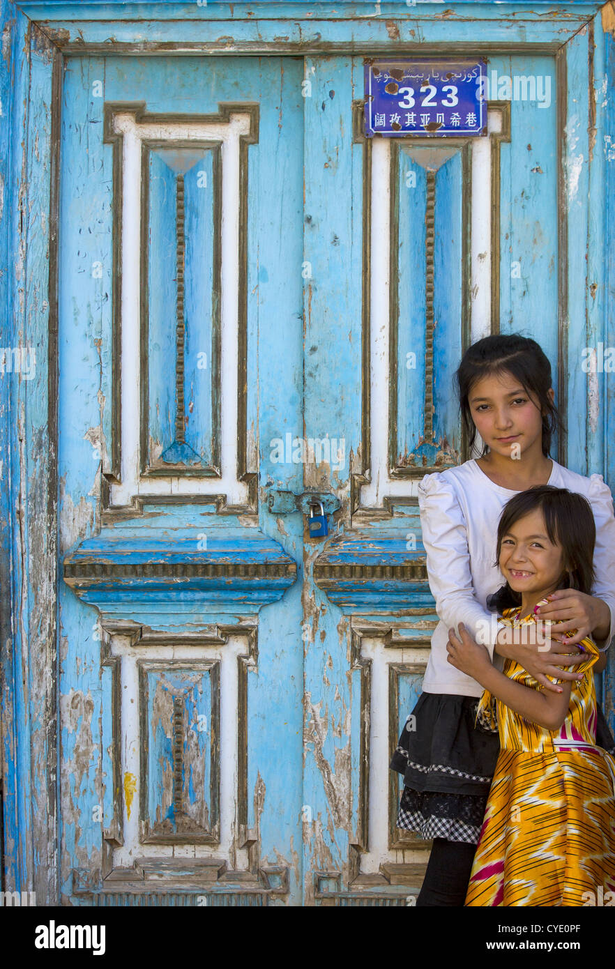 Uyghur Kids In Old Town Of Kashgar, Xinjiang Uyghur Autonomous Region ...