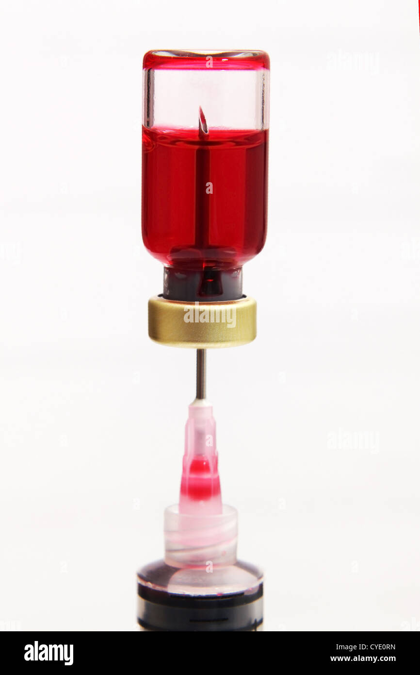 Vial blood person injecting hi-res stock photography and images - Alamy