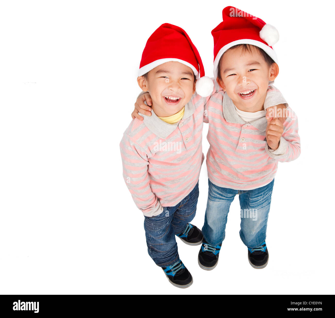 Two happy kid boys Cut Out Stock Images & Pictures - Alamy