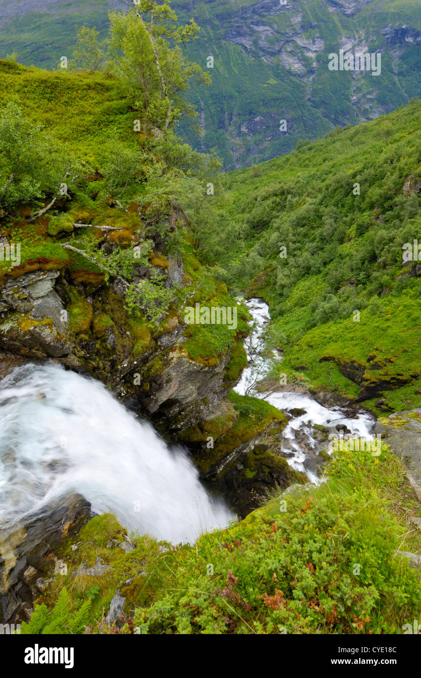 Geiranger waterfall hi-res stock photography and images - Alamy