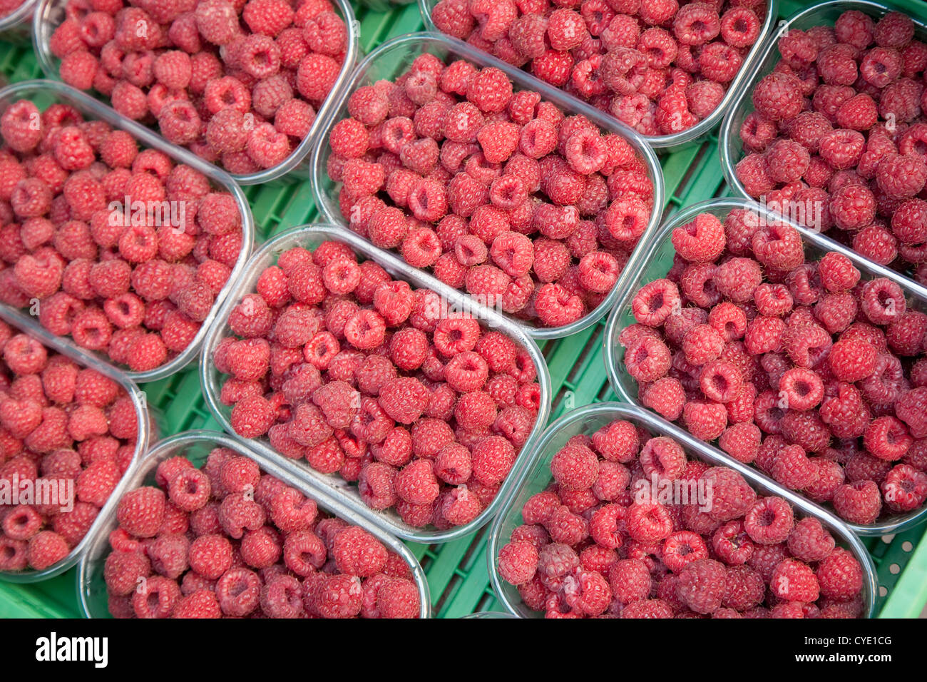 Raspberry Background from Market Stall Stock Photo - Alamy