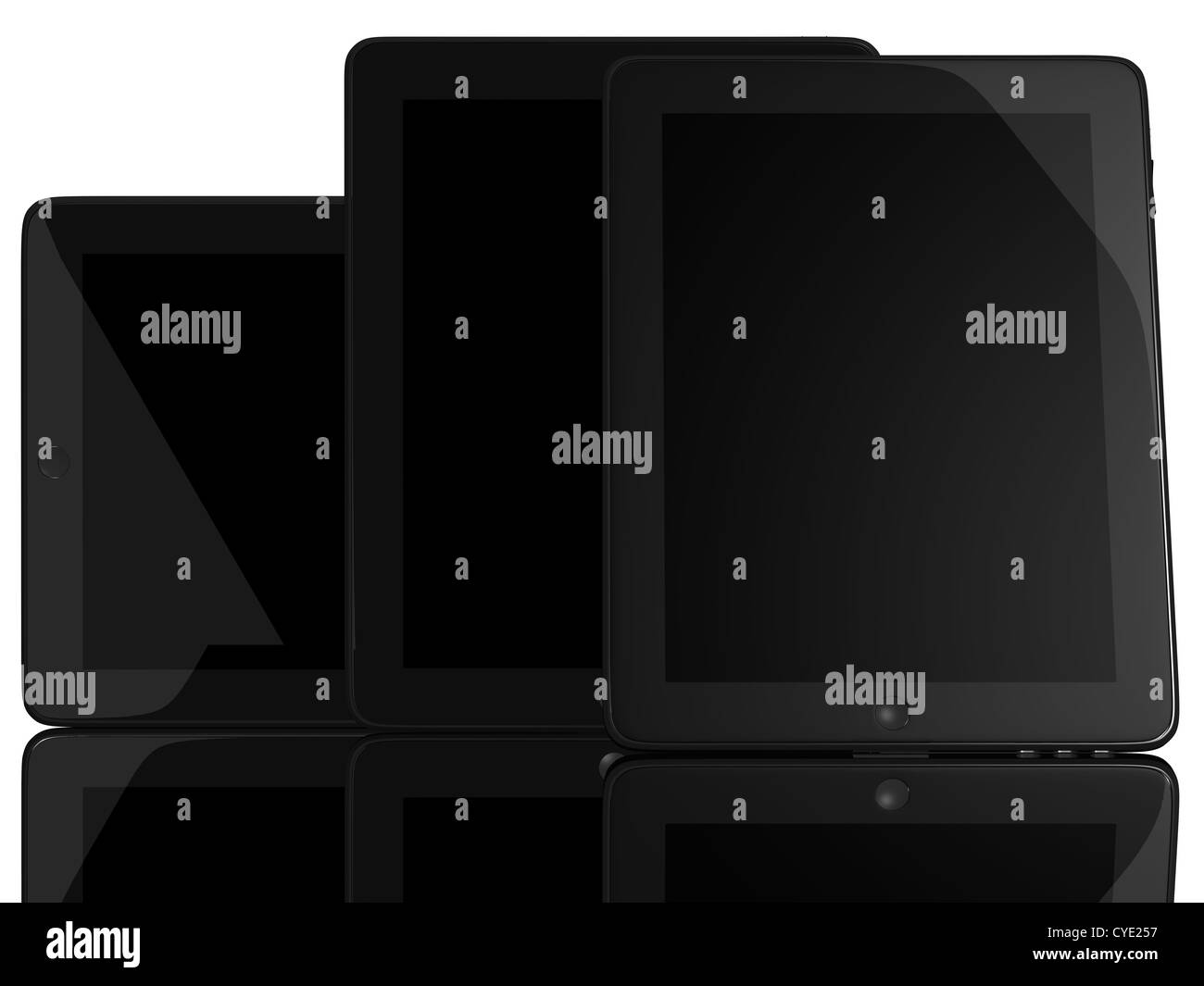 Group of Tablet Computers isolated on white Stock Photo - Alamy