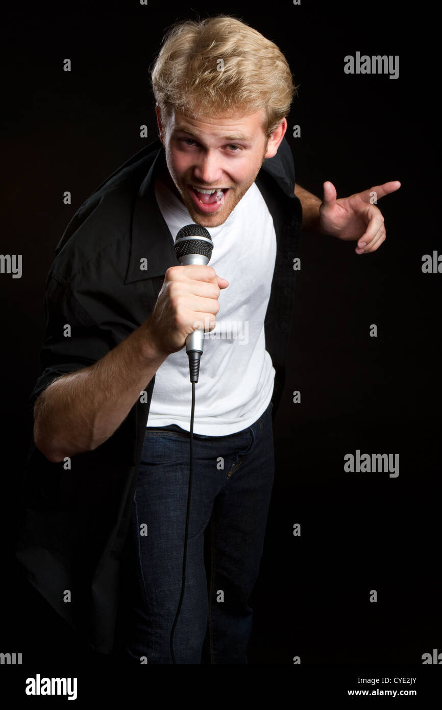 Kareoke singer hi-res stock photography and images - Alamy