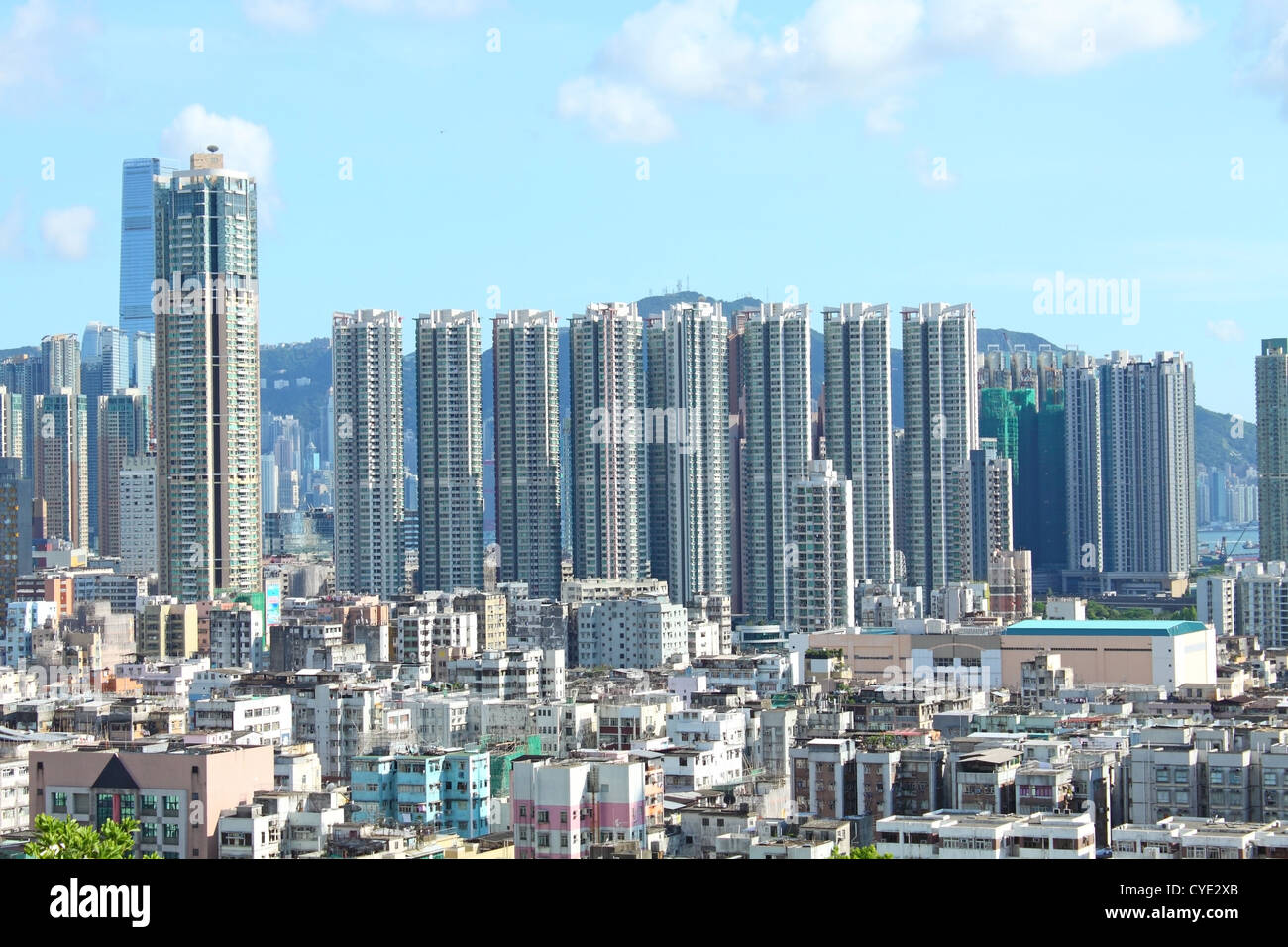 Hong Kong with crowded buildings Stock Photo - Alamy