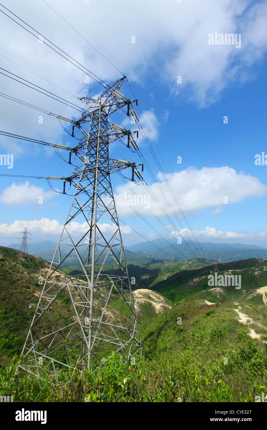 Power transmission tower with cables Stock Photo - Alamy