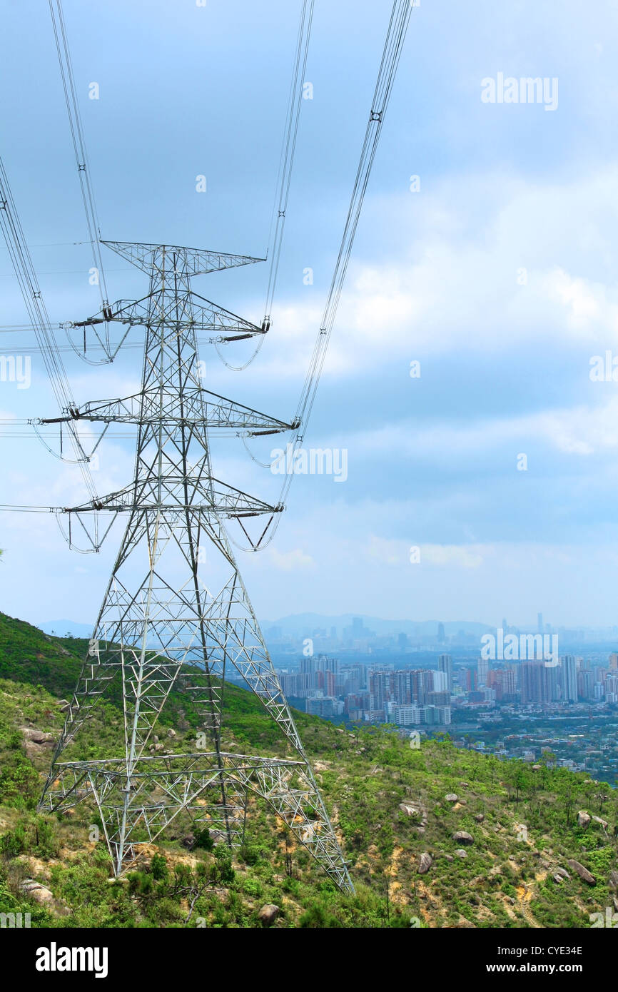 Power transmission tower with cables Stock Photo - Alamy