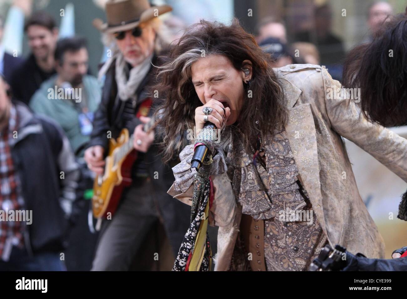 New York, USA. 2nd November 2012. Steven Tyler at talk show appearance ...