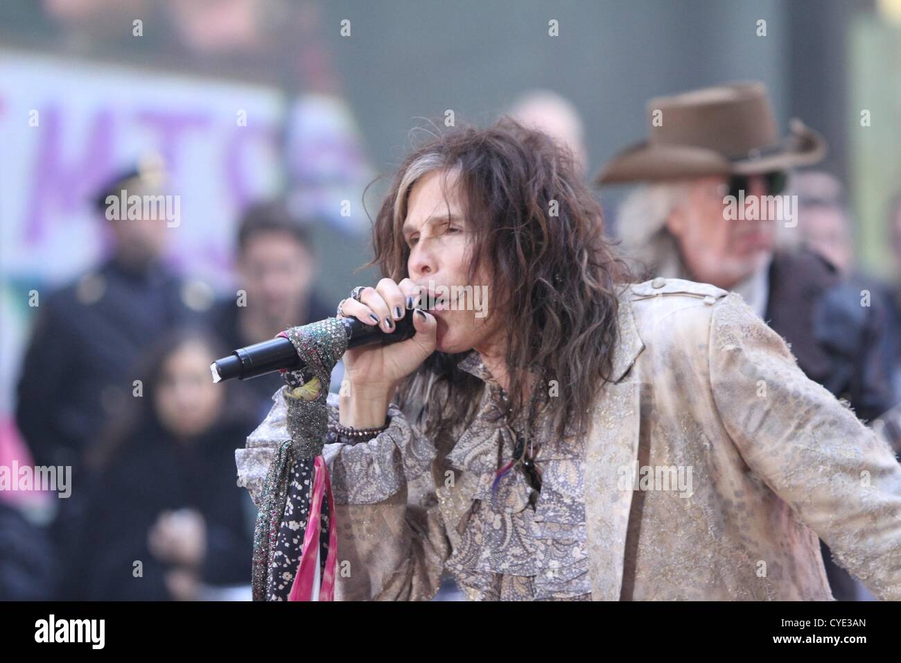 New York, USA. 2nd November 2012. Steven Tyler at talk show appearance ...