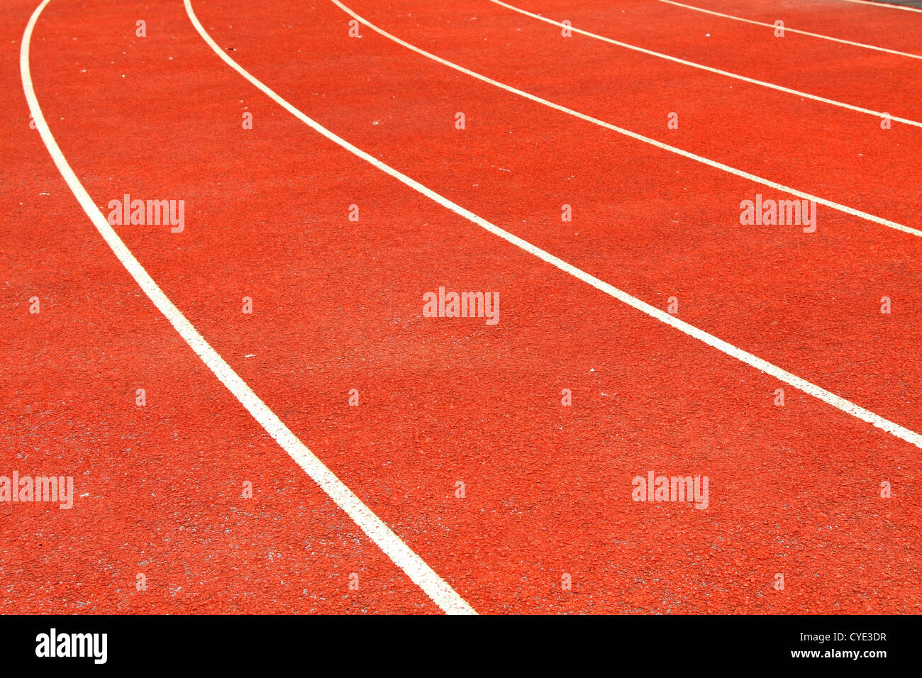 Running track lanes for athletes Stock Photo - Alamy