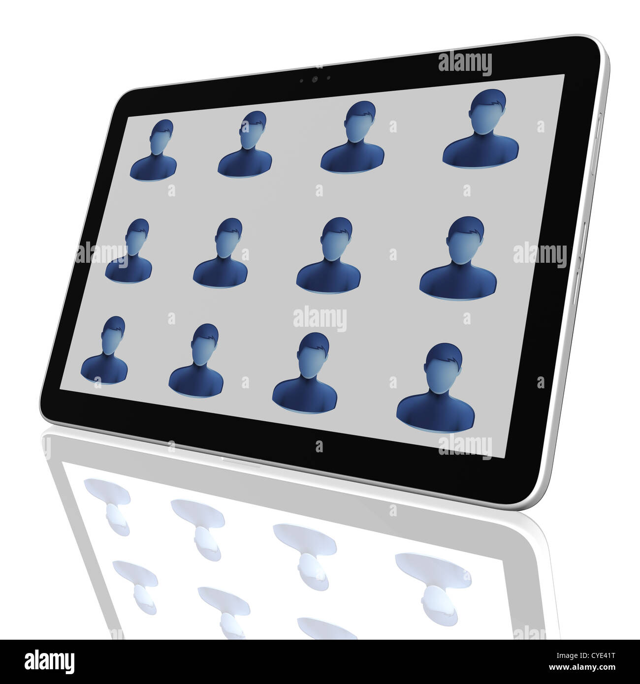 Social Network Group of Tablet Computers Stock Photo - Alamy