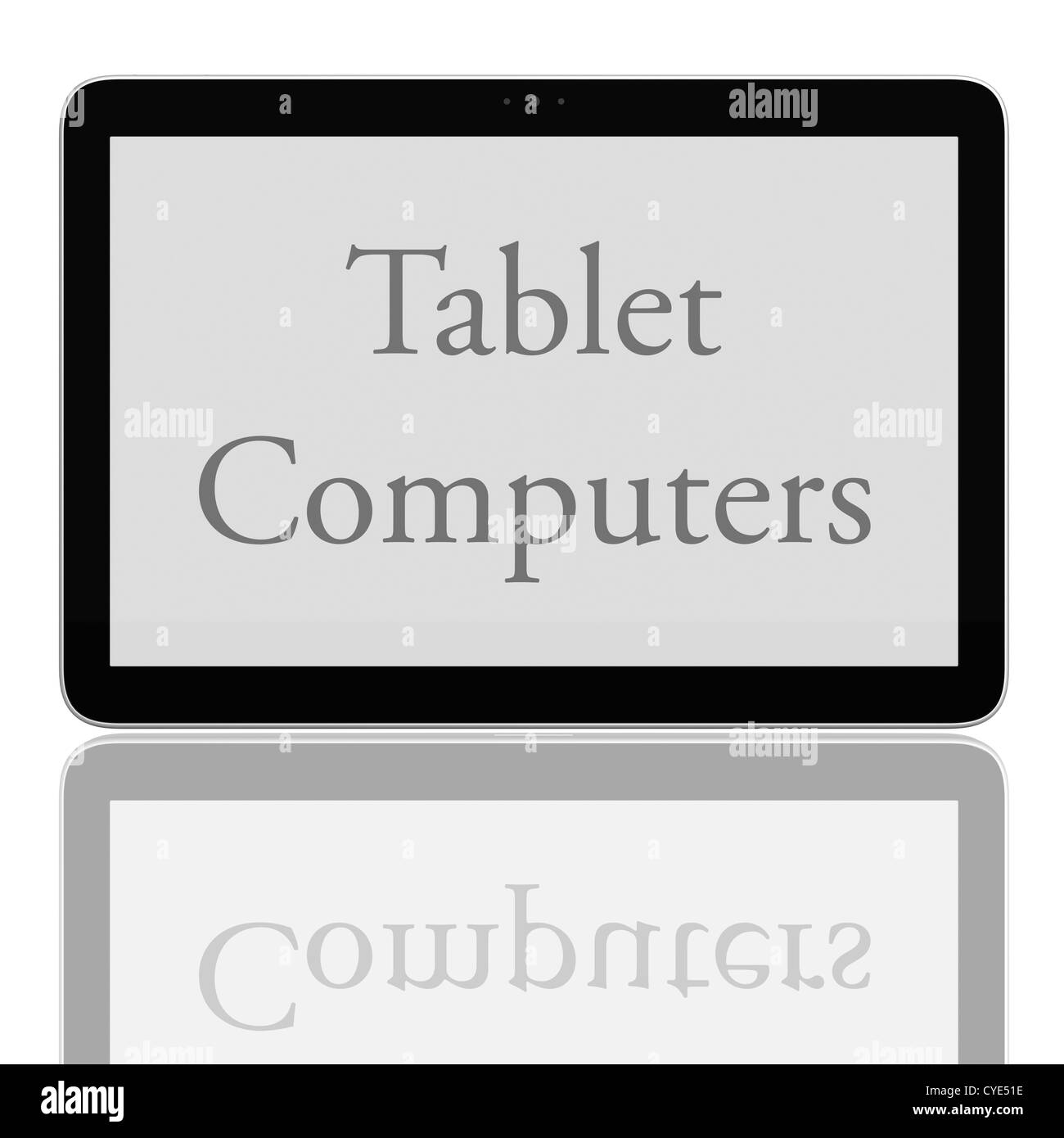 Generic teblet computer 3D model isolated on white, computer on white ...