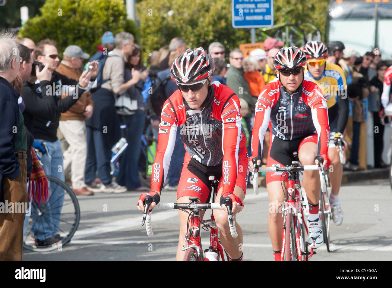 Cyclists begin racing at the Tour of California Stock Photo - Alamy