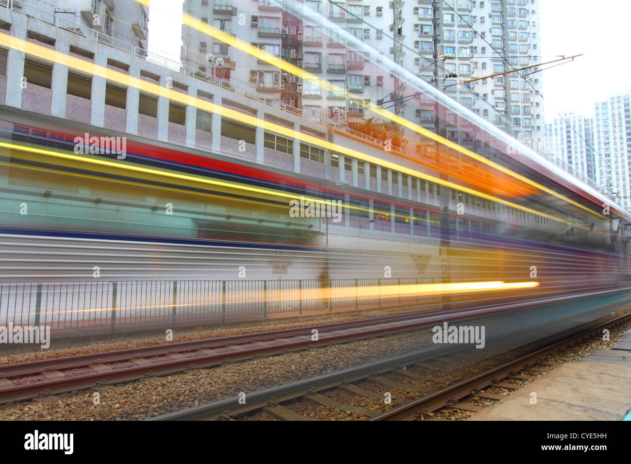Railway line view downtown hi-res stock photography and images - Alamy
