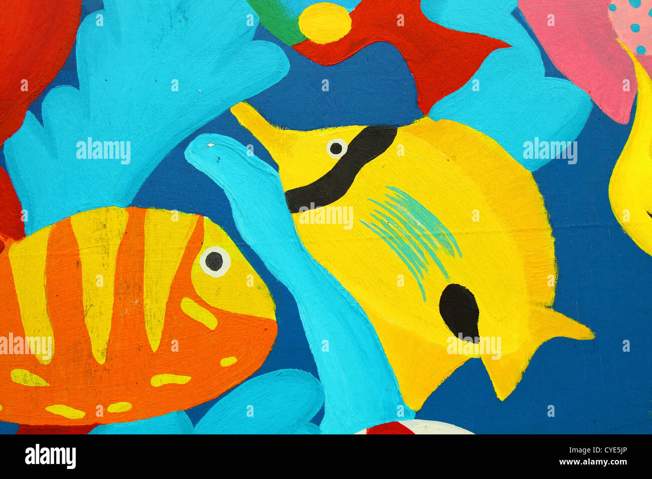 Fishes drawings for background use Stock Photo - Alamy