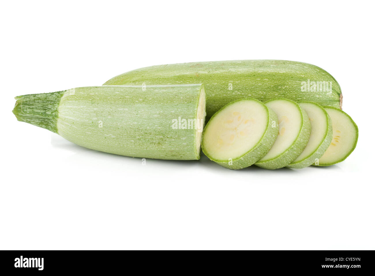 Fresh sliced marrow vegetable. Isolated on white background Stock Photo ...
