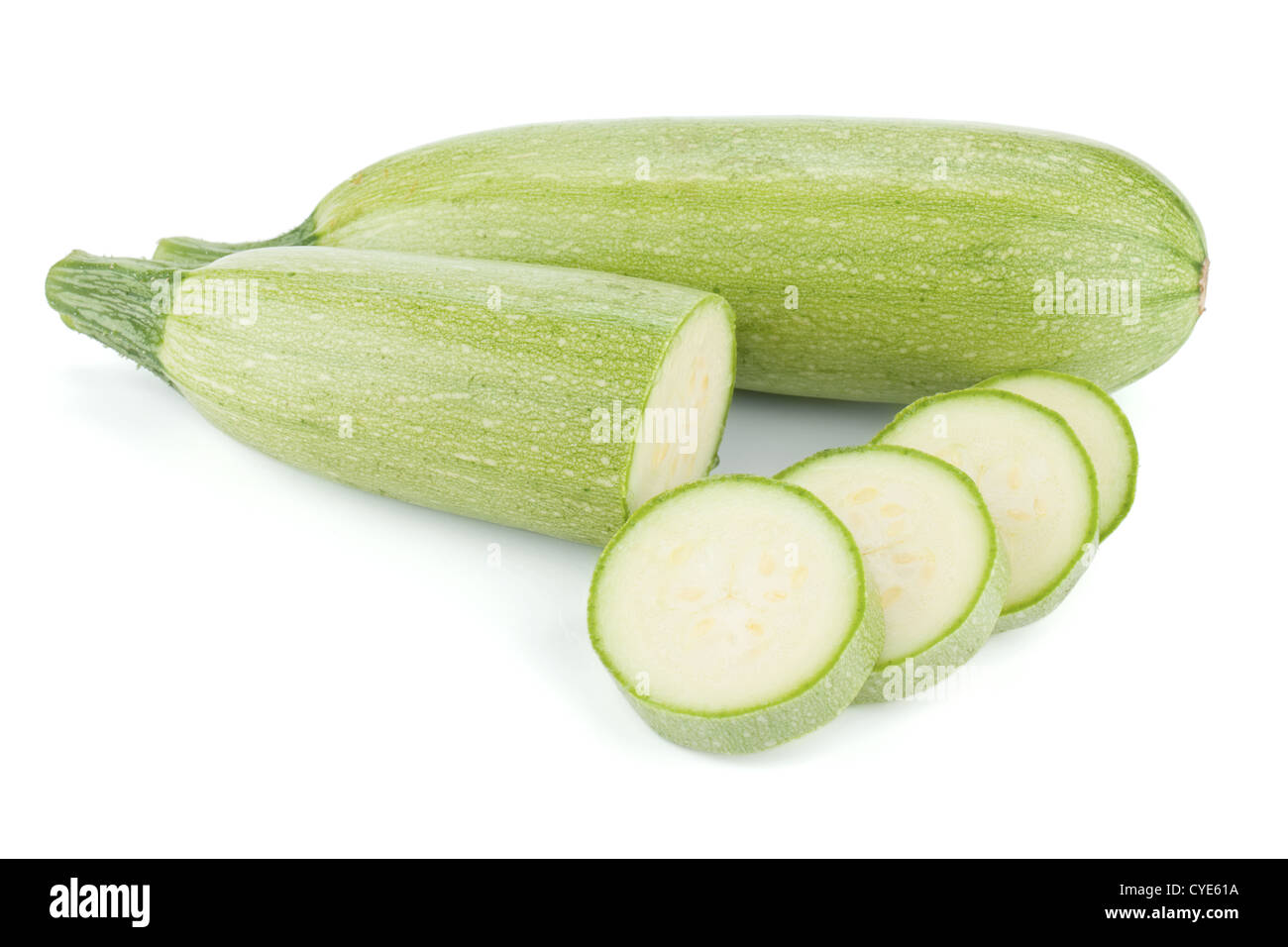 Fresh sliced marrow vegetable. Isolated on white background Stock Photo ...