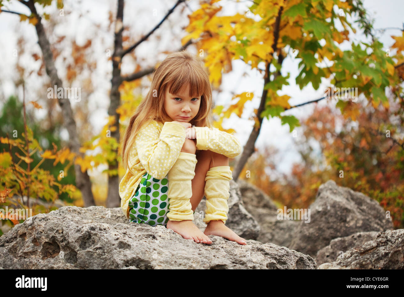 Child in autumn Stock Photo - Alamy