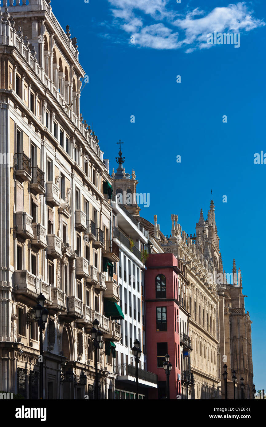 Spain, Andalucia Region, Seville Province, Seville, buildings along the ...