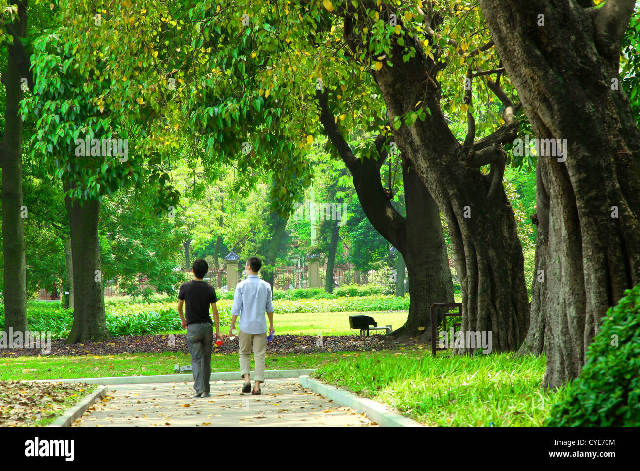 Walkway in a garden of Guangzhou, China Stock Photo - Alamy