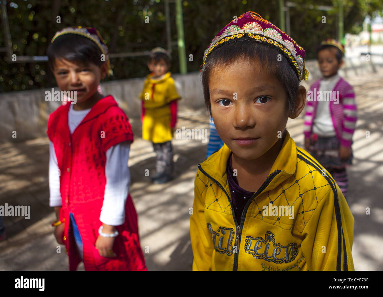 Uyghur Kids From A Pioneer School, Xinjiang Uyghur Autonomous Region ...