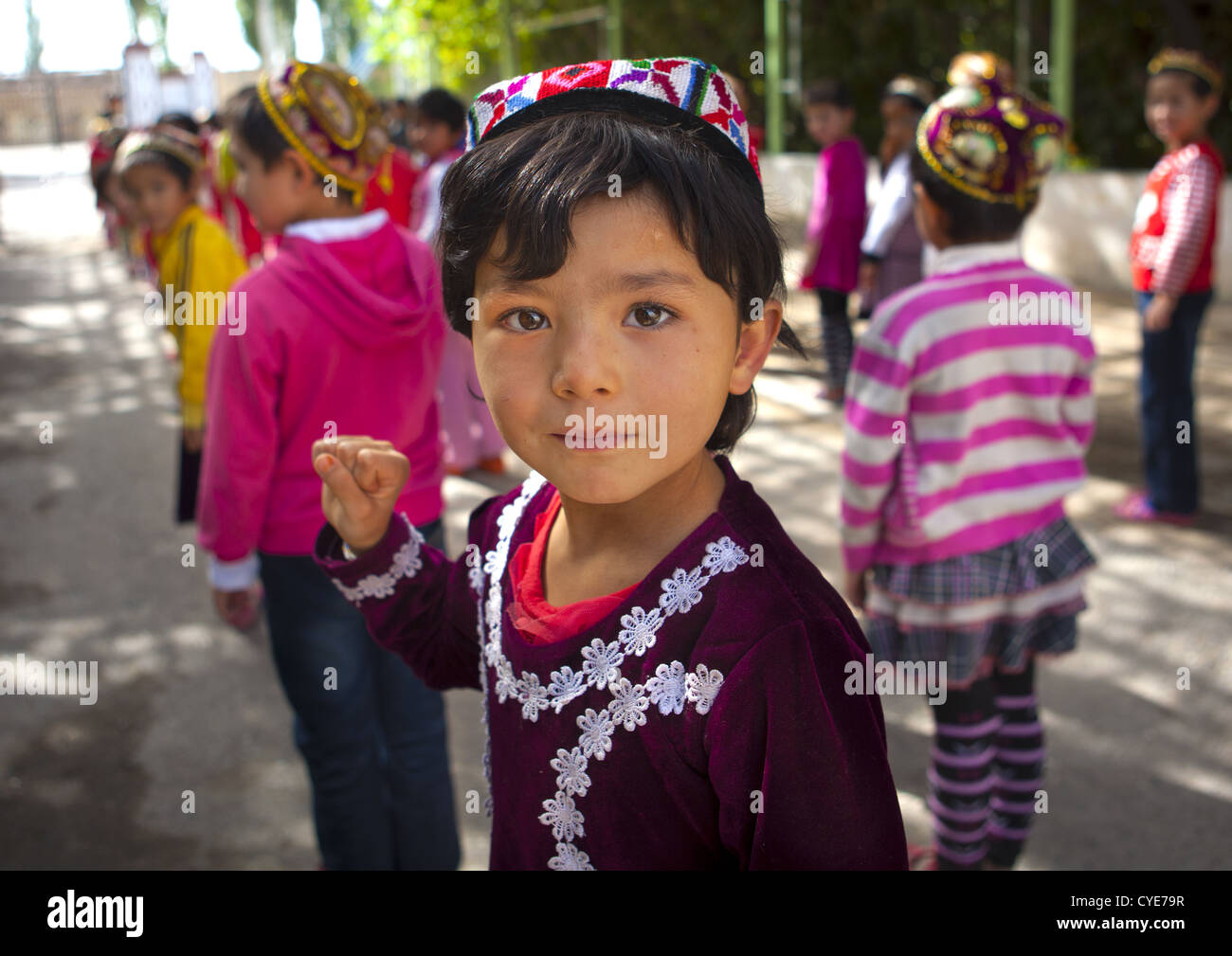Uyghur Kids From A Pioneer School, Xinjiang Uyghur Autonomous Region ...