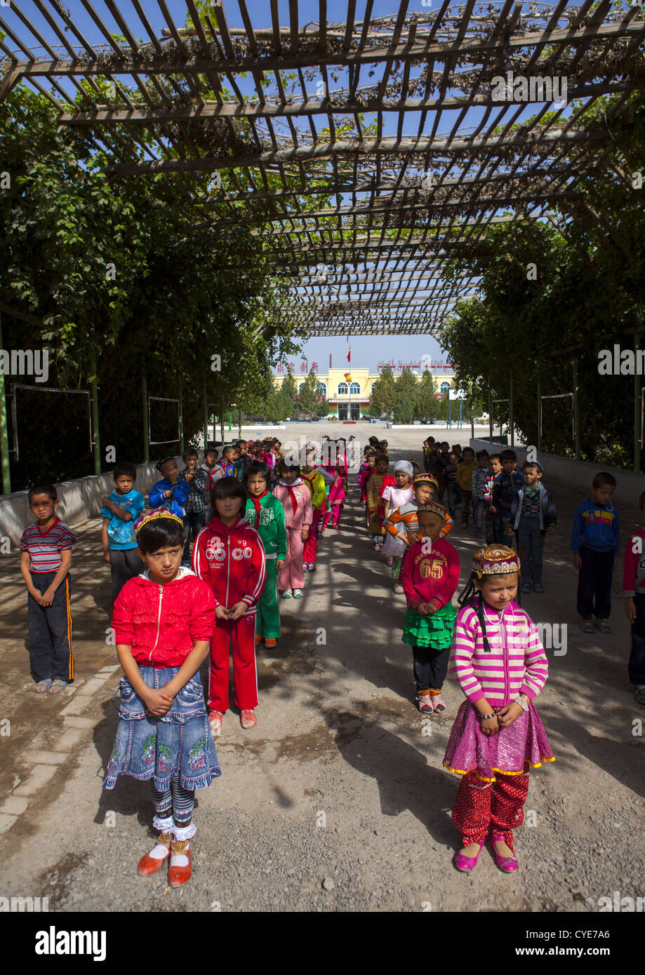 Uyghur Kids From A Pioneer School, Xinjiang Uyghur Autonomous Region ...