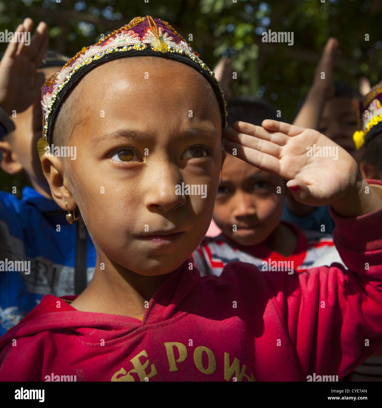 Uyghur Kids From A Pioneer School, Xinjiang Uyghur Autonomous Region ...