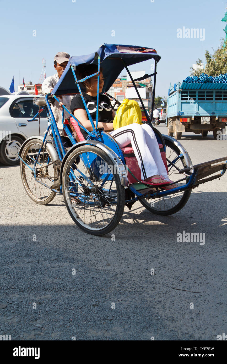 Rickshaw in Phnom Penh, Cambodia Stock Photo - Alamy