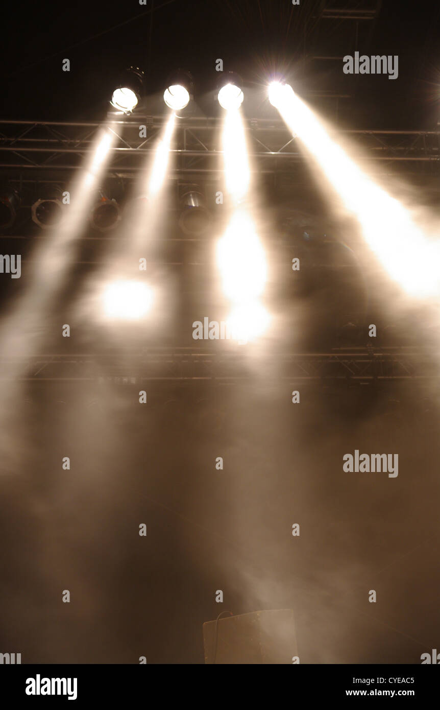 Disco lights at a big pop concert Stock Photo - Alamy