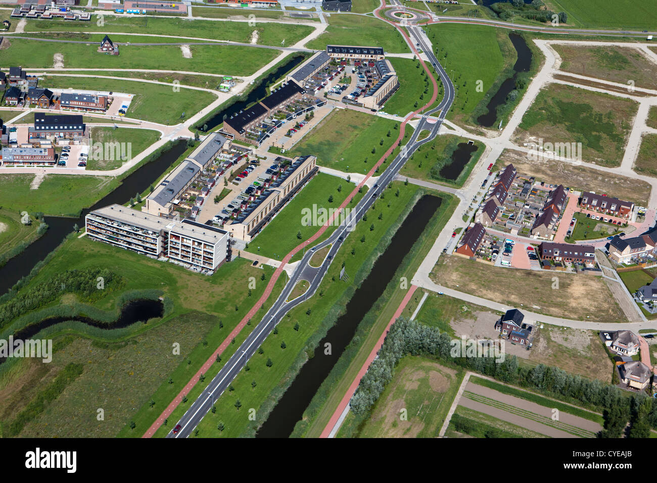 The Netherlands, Zeewolde, Residential district. Aerial Stock Photo - Alamy