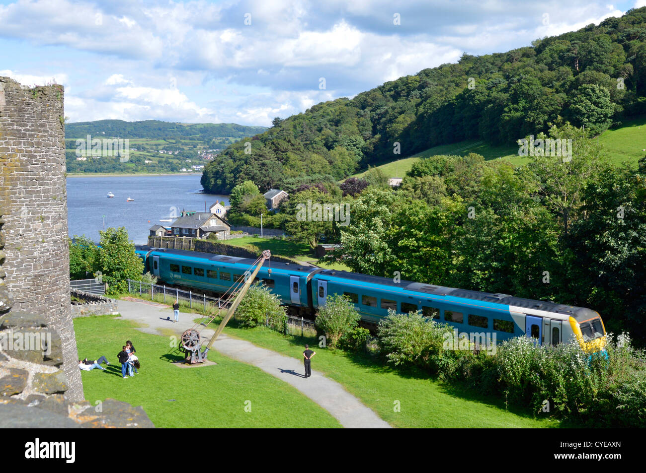 Conwy castle train hi-res stock photography and images - Alamy