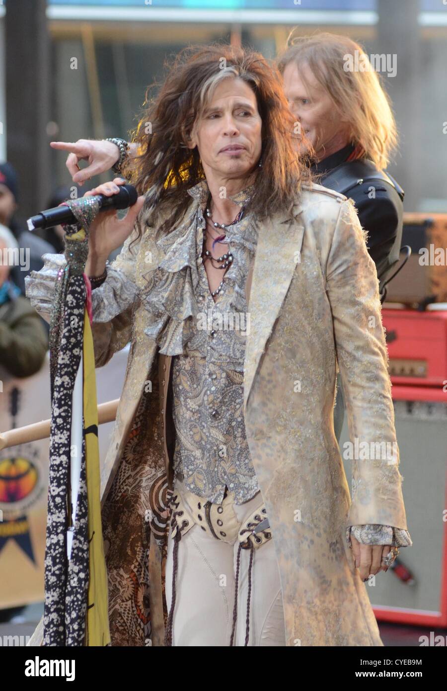 New York, USA. 2nd November 2012. Steven Tyler at talk show appearance ...