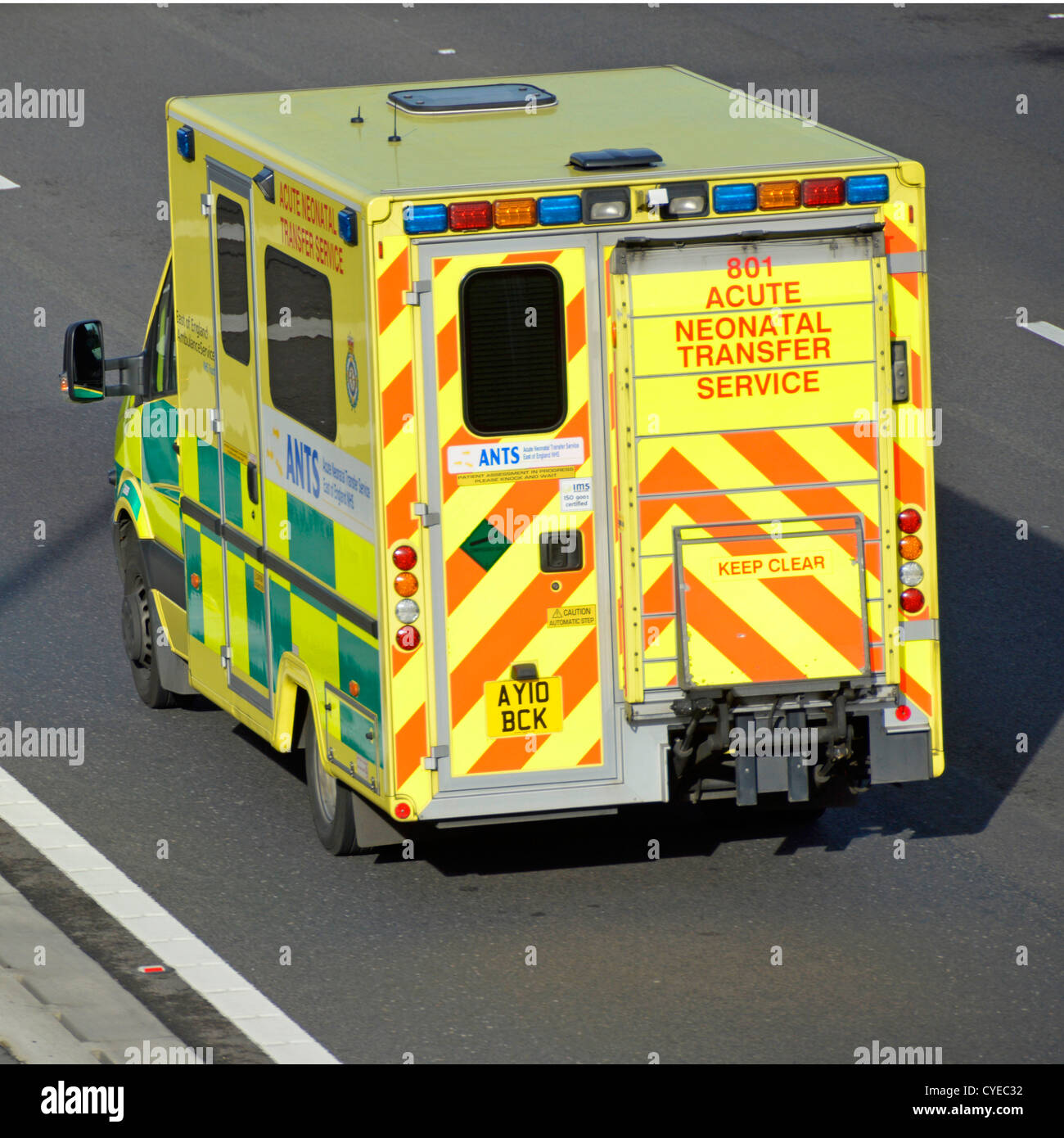 Ambulance rear back view hi-res stock photography and images - Alamy