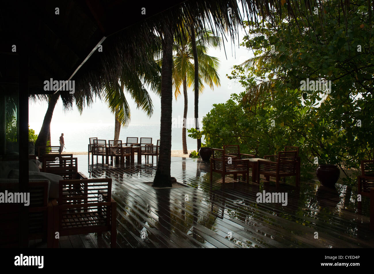 Rainy day, Maldives Stock Photo - Alamy